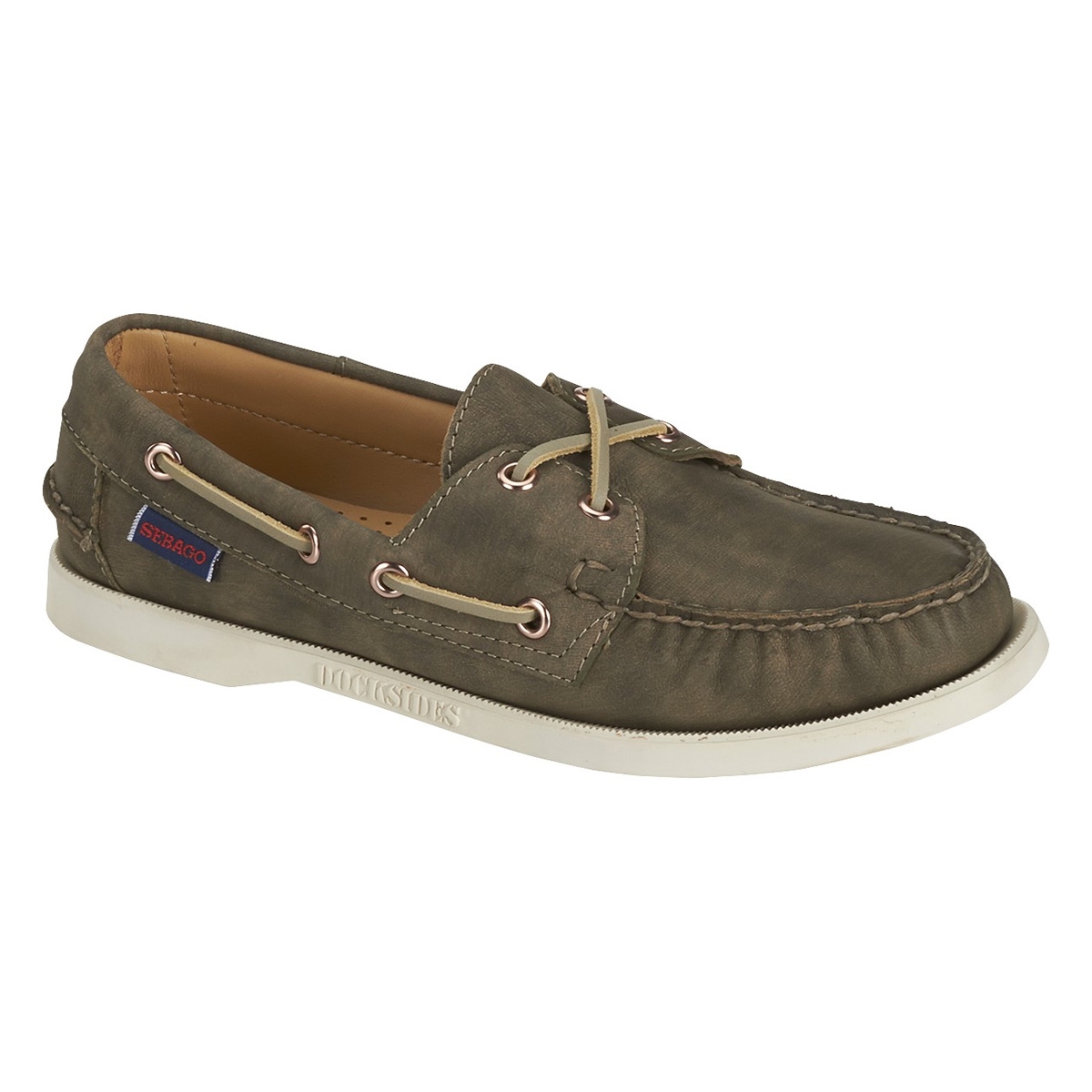 Sebago Docksides Shoe (Women's) - Sage Leather | Uttings.co.uk
