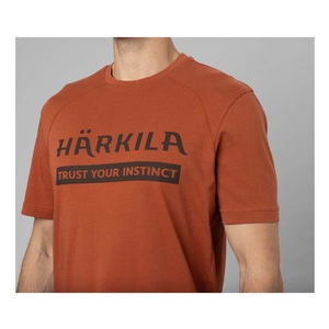 Harkila Logo SS T-Shirt - Arabian Spice | Uttings.co.uk