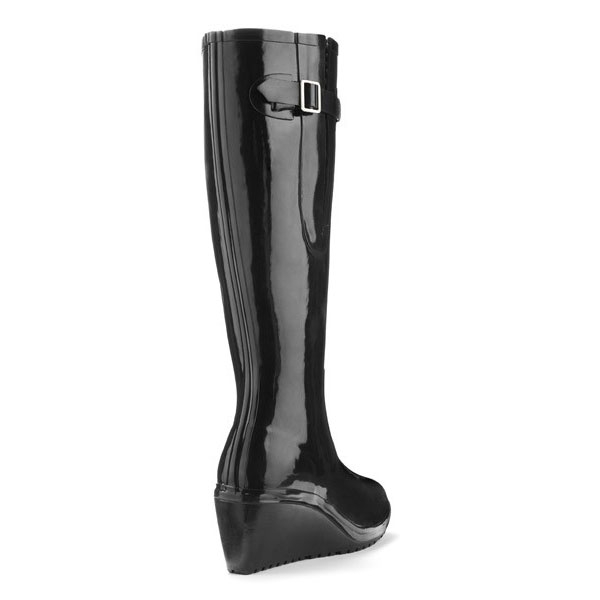Wedge Welly Legend Flex Wellington Boot - Black | Uttings.co.uk